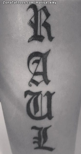 Tattoo of Raúl, Names, Letters