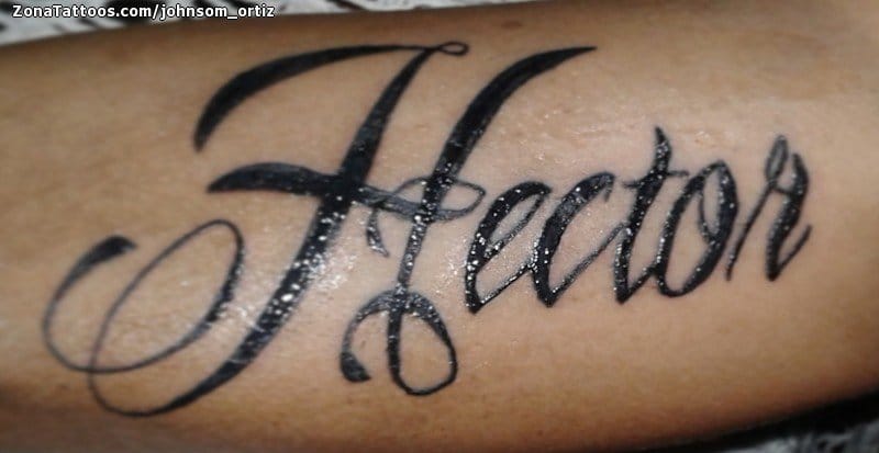 Tattoo of Héctor, Names, Letters
