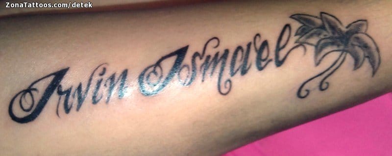 Tatuaje de Irvin, Ismael, Nombres