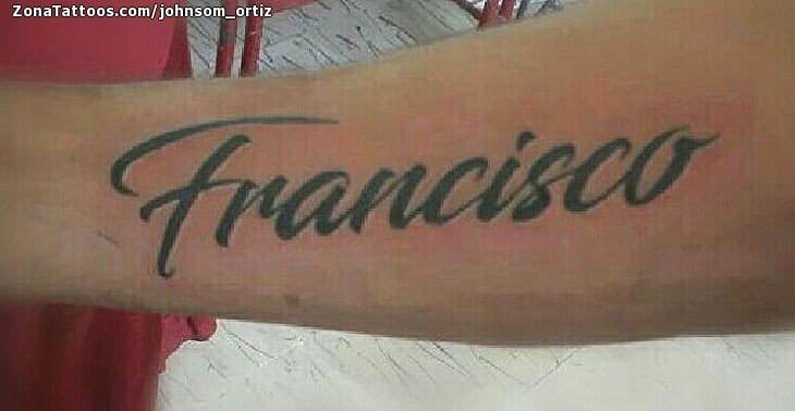 Tatuaje de Letras, Nombres, Francisco