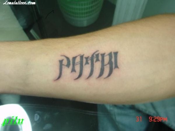Tattoo of Letters, Names, Patricia