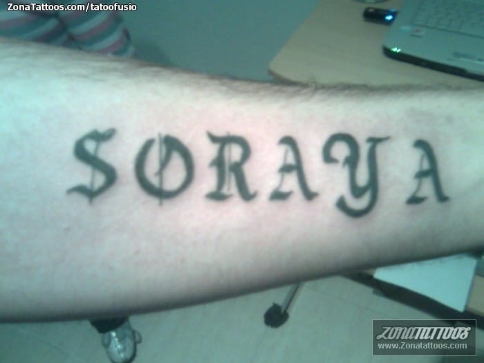 Tattoo of Names, Letters, Soraya
