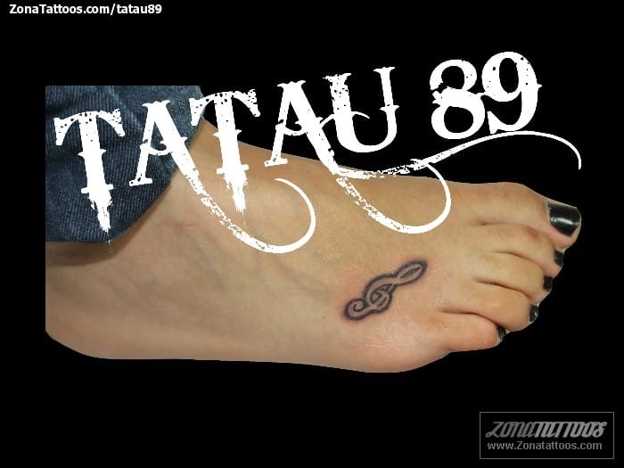 Tattoo of Foot, Musical notes