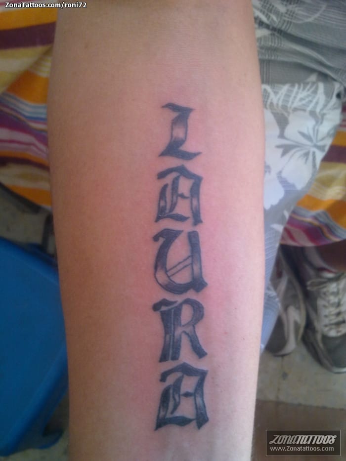Tattoo of Letters, Names, Laura