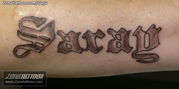 Tattoo of Saray, Names, Letters