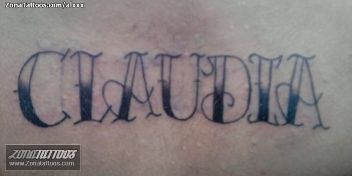 Tatuaje de Nombres, Claudia, Letras