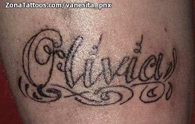 Tattoo of Letters, Olivia, Names
