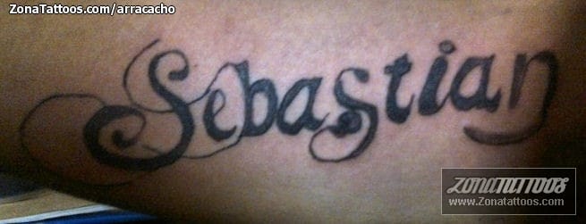 Tattoo of Sebastián, Names, Letters