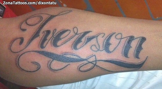 Tattoo of Names, Letters, Iverson