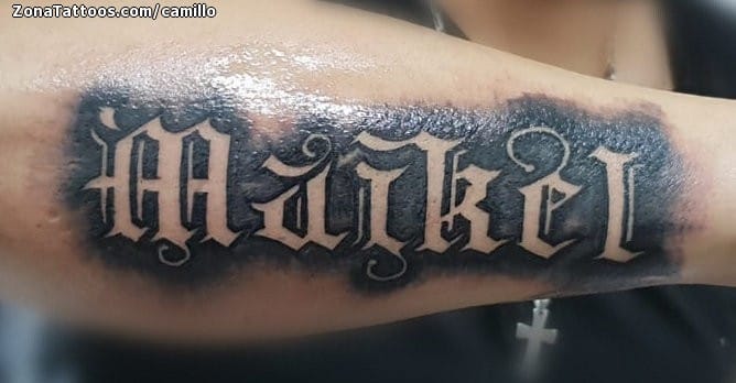 Tattoo of Maikel, Names, Letters