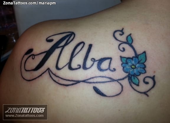 Tattoo of Alba, Letters, Names