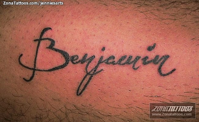 Tatuaje de Nombres, Letras, Benjamín