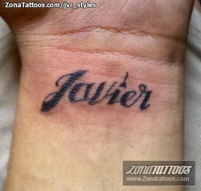 Tatuaje de Letras, Nombres, Javier