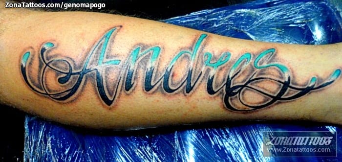 Tatuaje de Letras, Nombres, Andrés