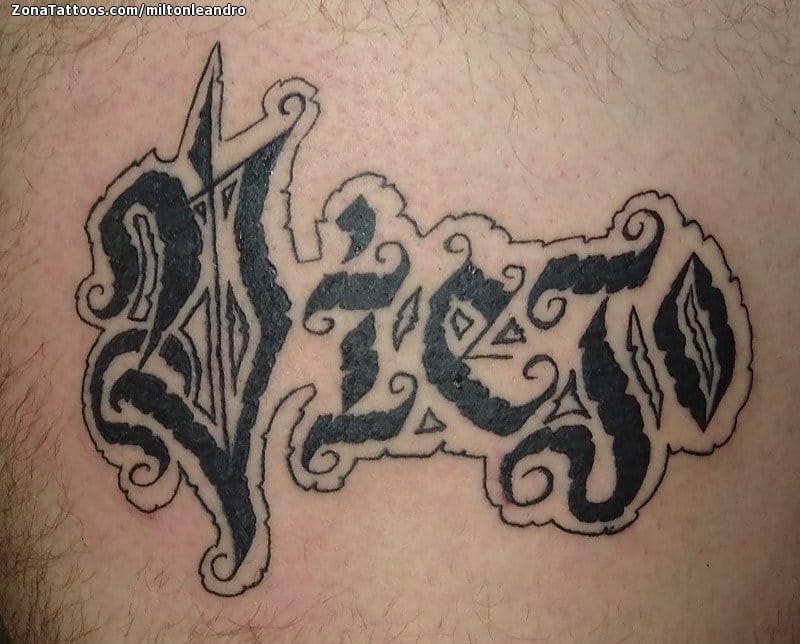 Tattoo of Diego, Names, Letters