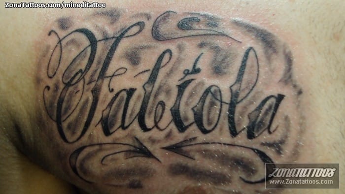 Tatuaje de Letras, Nombres, Fabiola