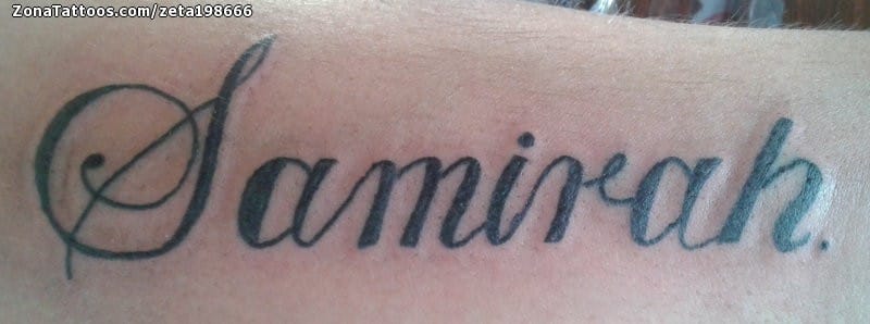 Tatuaje de Nombres, Samirah, Letras